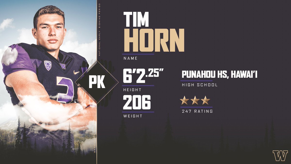 2019 3* K Timothy Horn signs with Washington : r/CFB