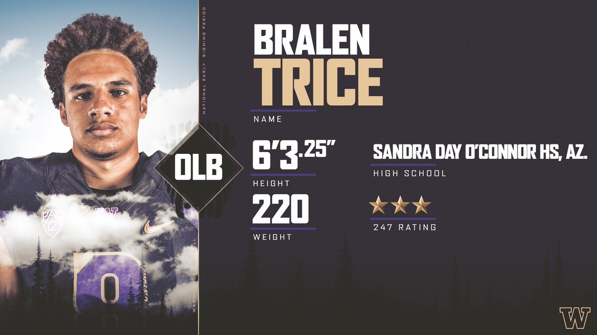 2019 3* DE Bralen Trice signs with Washington : r/CFB