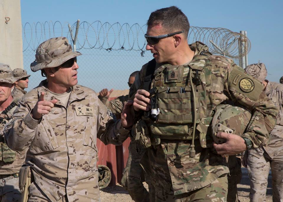 . Command Sgt. Maj. Charles Albertson, CSM of , visitCJTFOIRed the ...