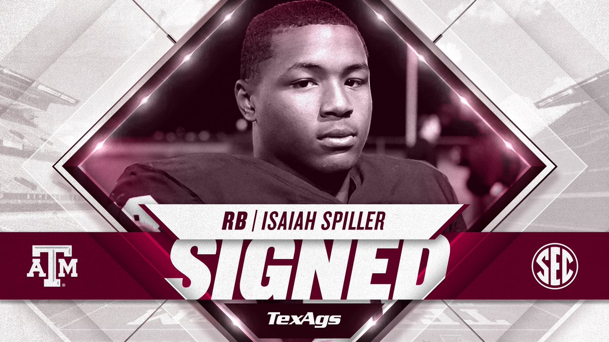 2019 4* RB Isaiah Spiller Signs with Texas A&M : r/CFB
