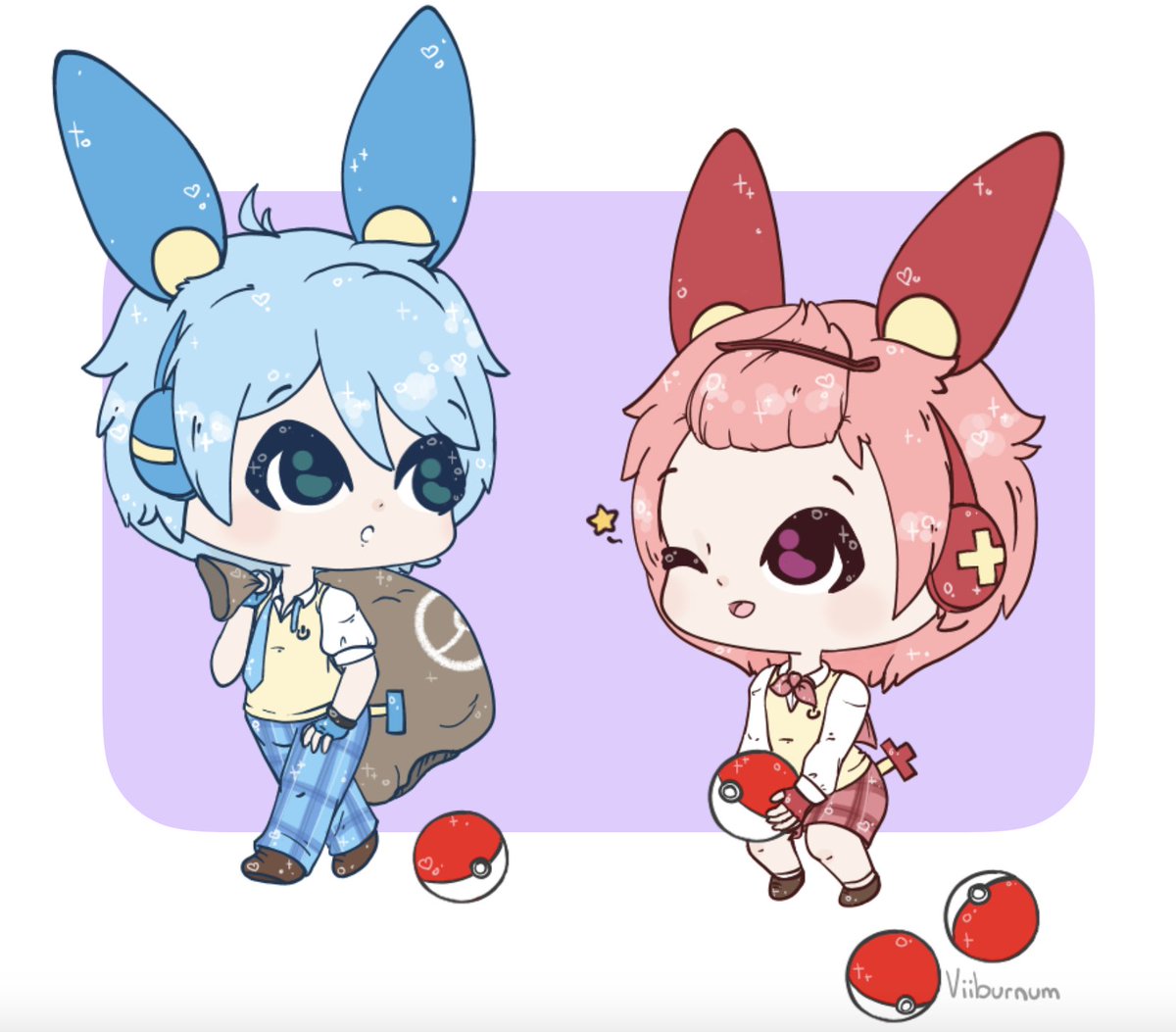 Minun And Plusle Chibi