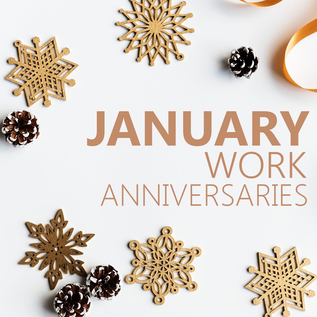 January Employee Anniversaries Happy January Work... TekTone