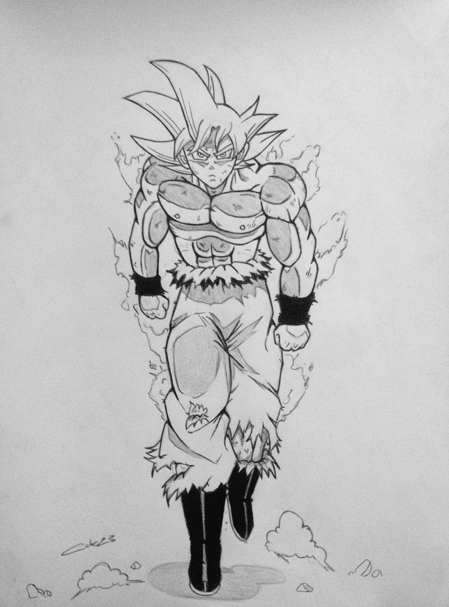 How To Draw Goku Mui Manga Step By Step Dragon Ball