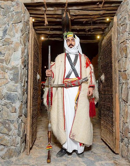 The Saudi ‘jubba’ garment, traditionally worn by the people of Baha ...