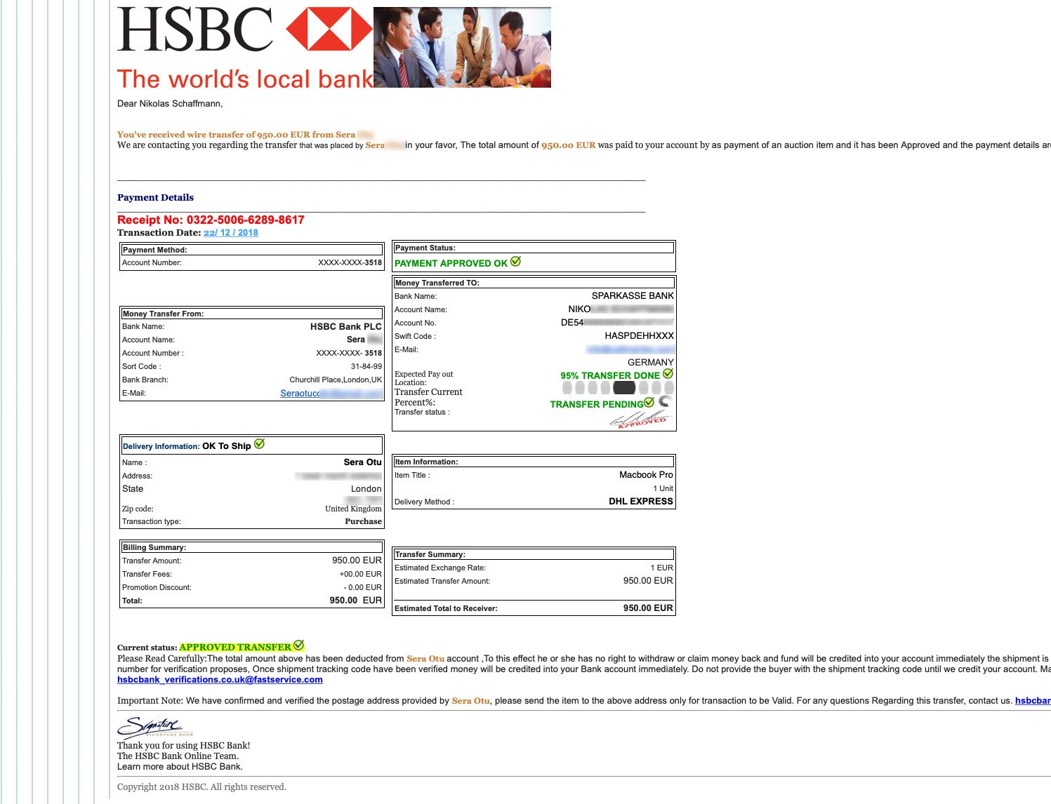 Hsbc Bank Draft