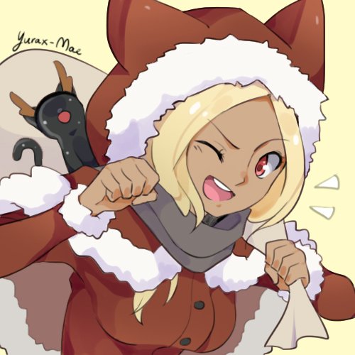 maemae🦐🦑 on Twitter: "Heeere's Christmas Kat!🤶🐈 (Commissioned by @Cpt ...
