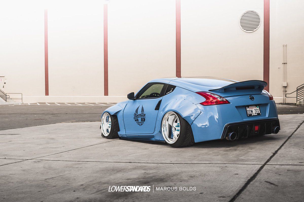 Stanced 370z Blue