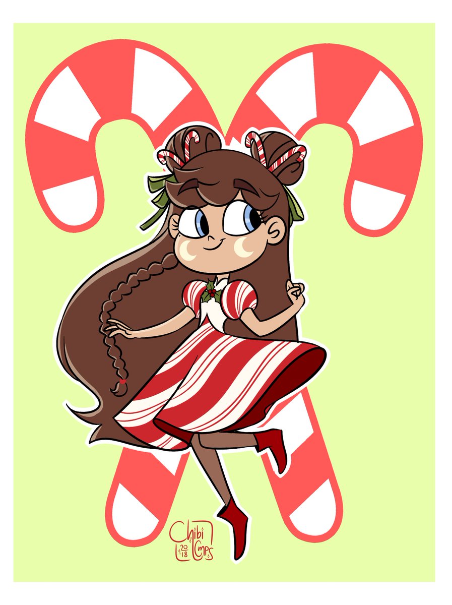 「Candy cane Luna. #SVTFOE 」|Chibi ｡⋆｡ ﾟ☾ ﾟ｡⋆のイラスト