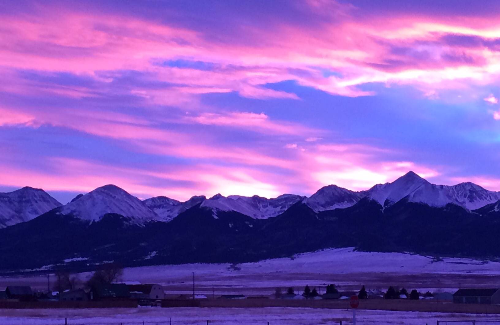 Purple Sunset Mountains