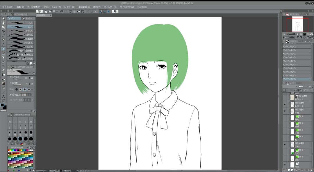 「ライブでここまで進みました #今日のライブ進捗 #オリジナル #女の子 https://t.co/3FyvlBpPkQ 」鷹取ゆう【博物館漫画家＠単行本発売中！】の漫画