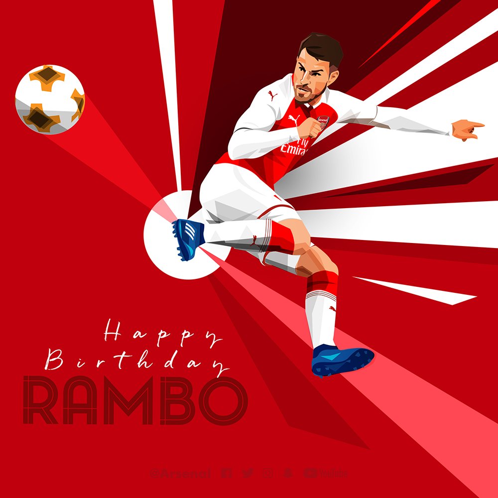 Happy 28th Birthday Rambo! : r/Gunners