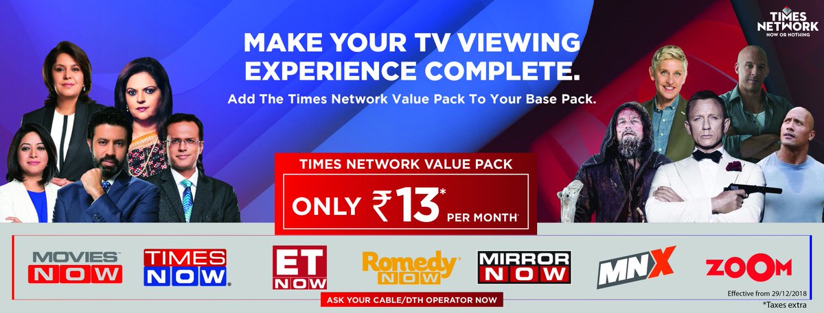 Complete your TV viewing experience with the Times Network value pack ...