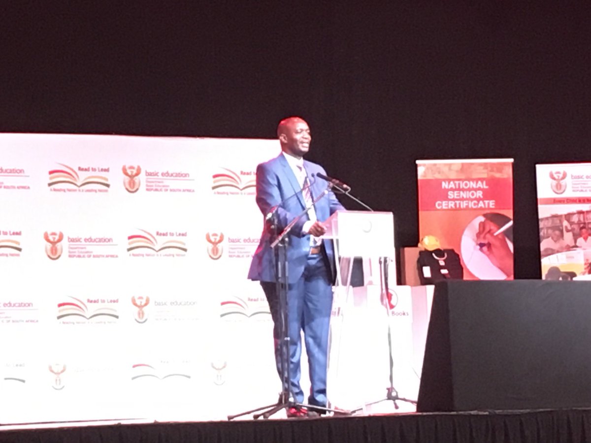 MatricResults2018 director general Mathanzima Mweli presenting the ...