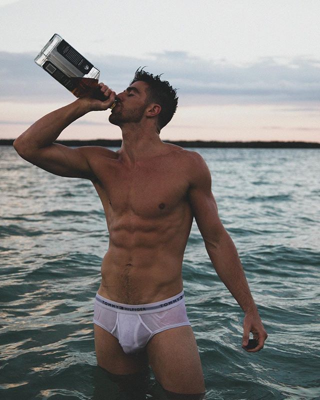 White Swim Trunks Wet