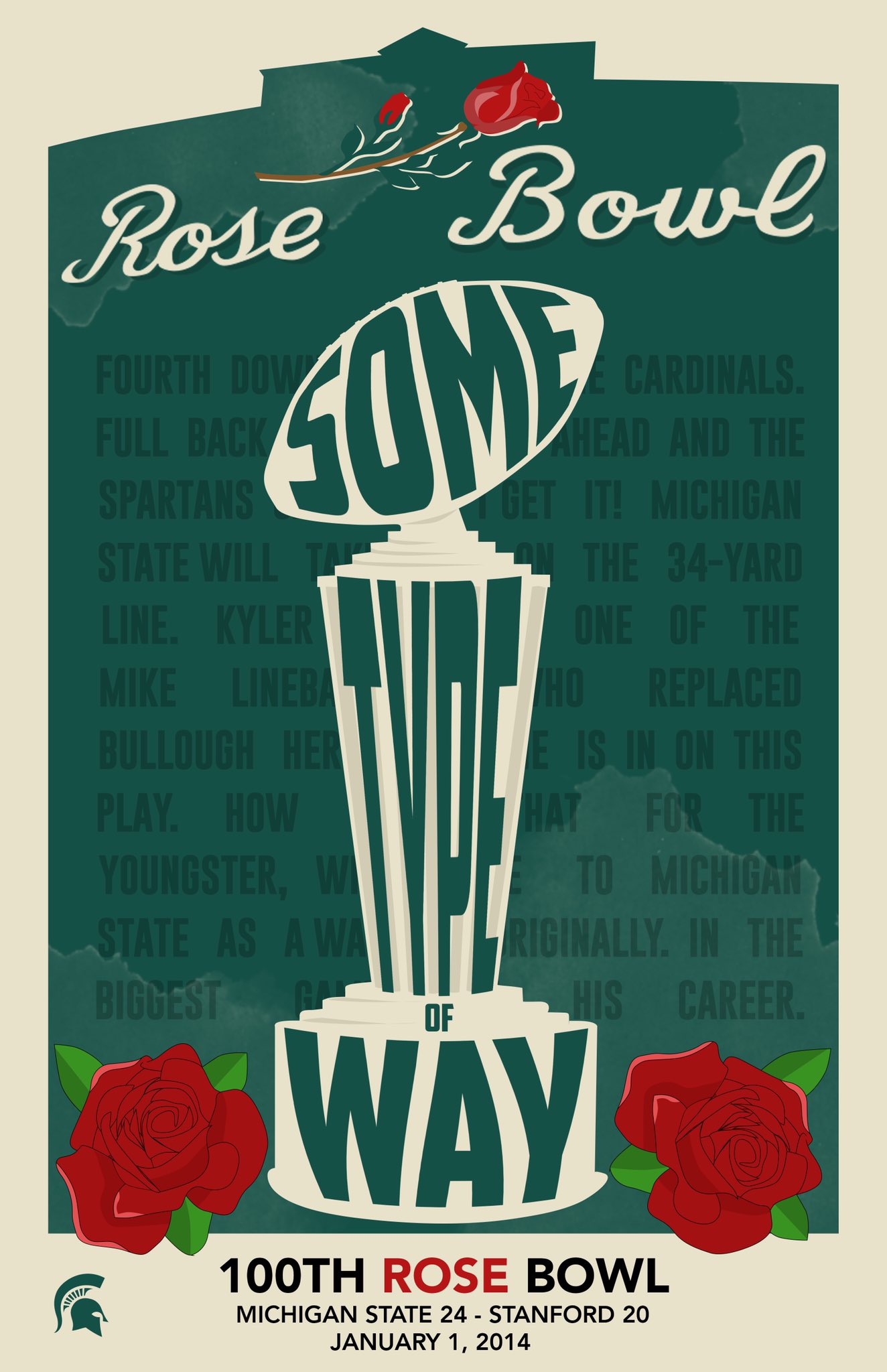 Michigan State Rose Bowl Logo
