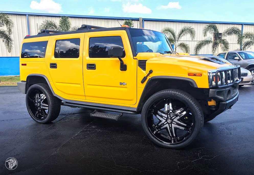 Custom Yellow Hummer H2