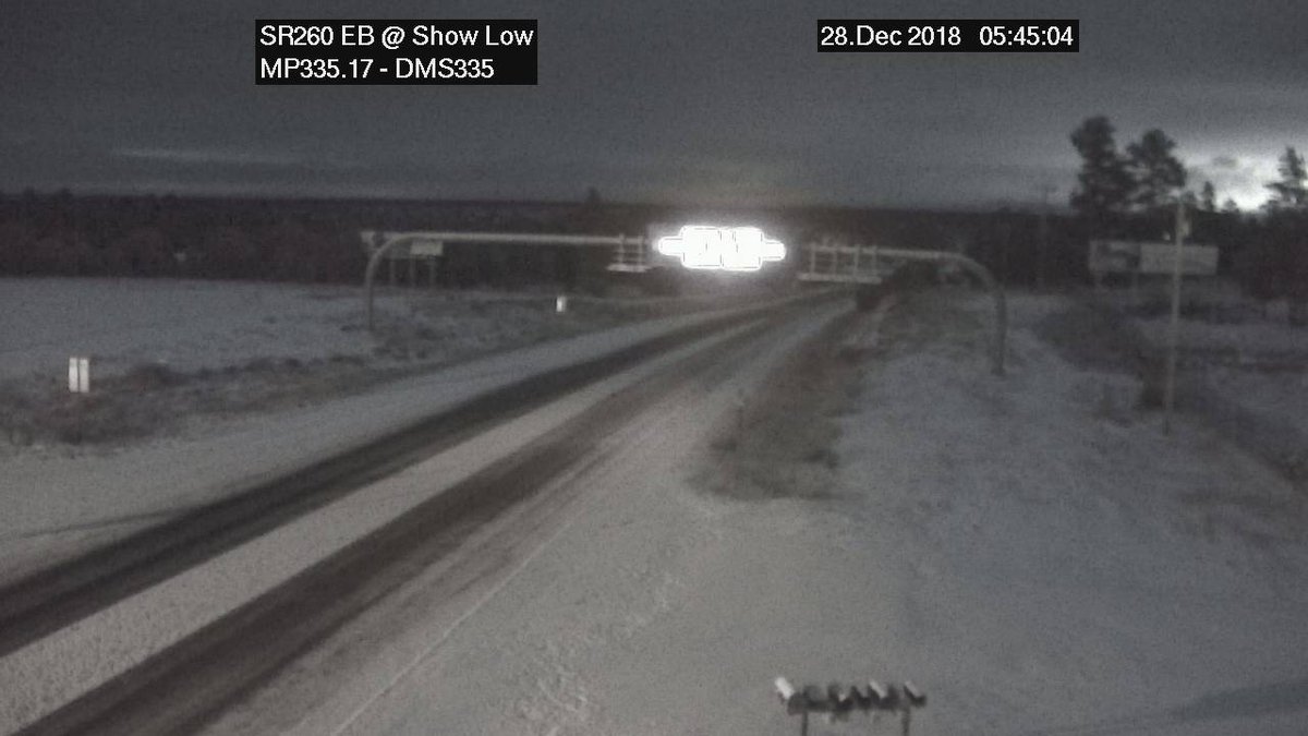 State Route 260 at Heber and also at Show Low. ADOT plows have been ...