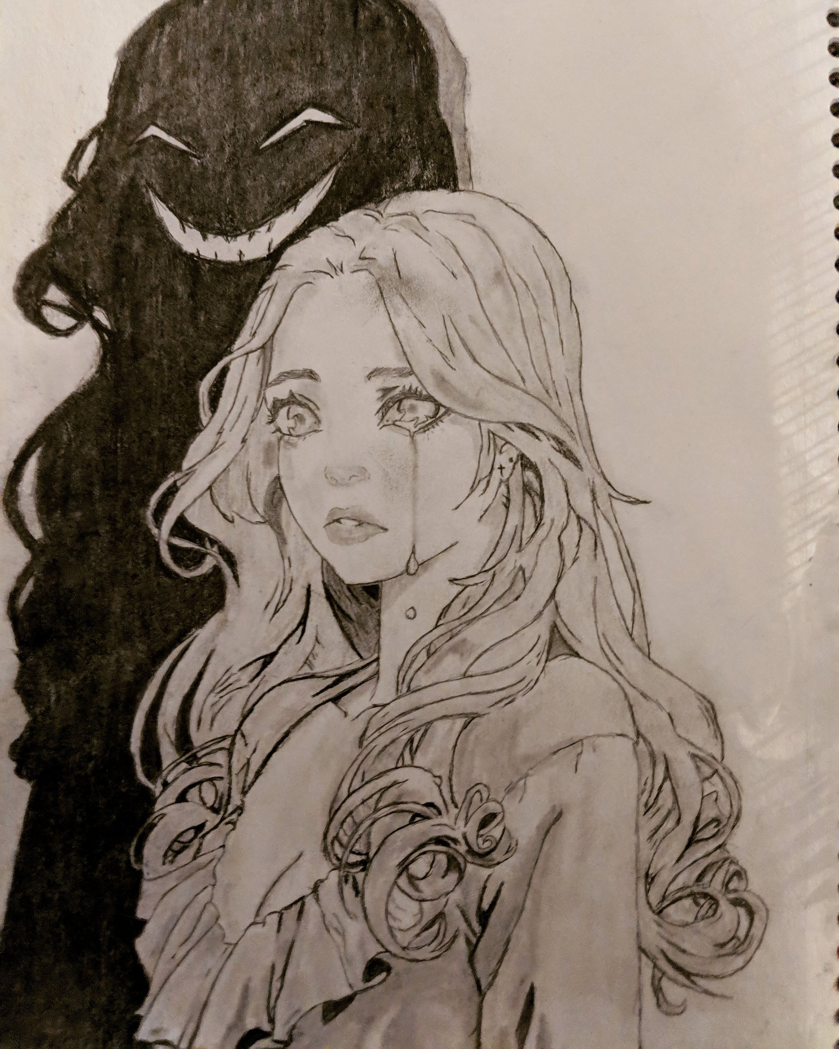 Depression Art Sketches Bpd, Borderline, Feelings, Fear, Depression,