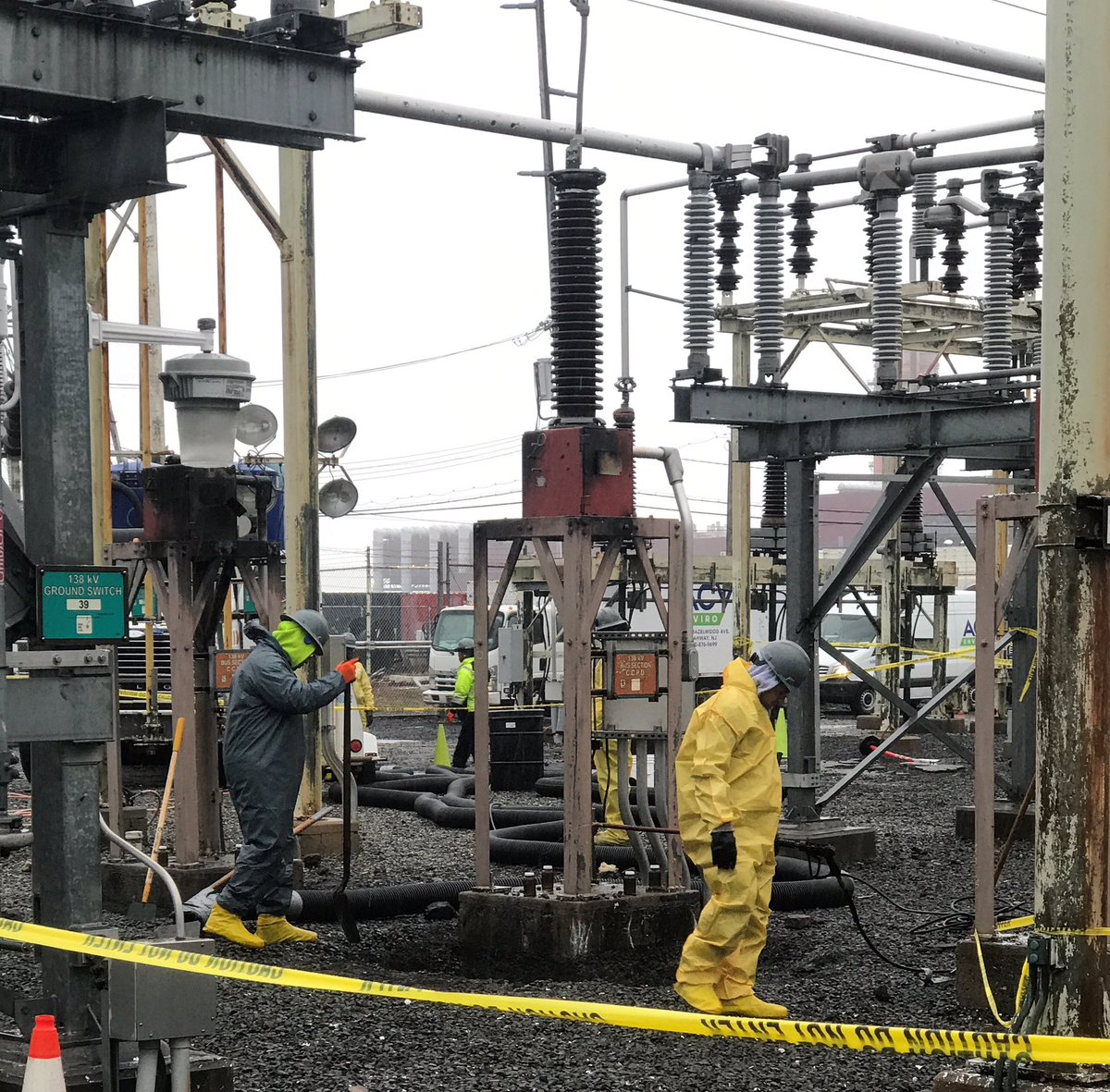 Aftermath of a van-sized transformer explosion. : r/electricians