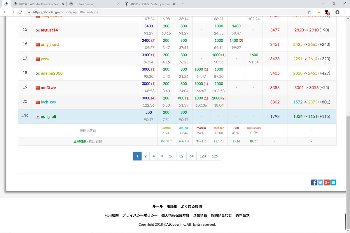 AtCoder Grand Contest 030 (9ページ目) - Togetter