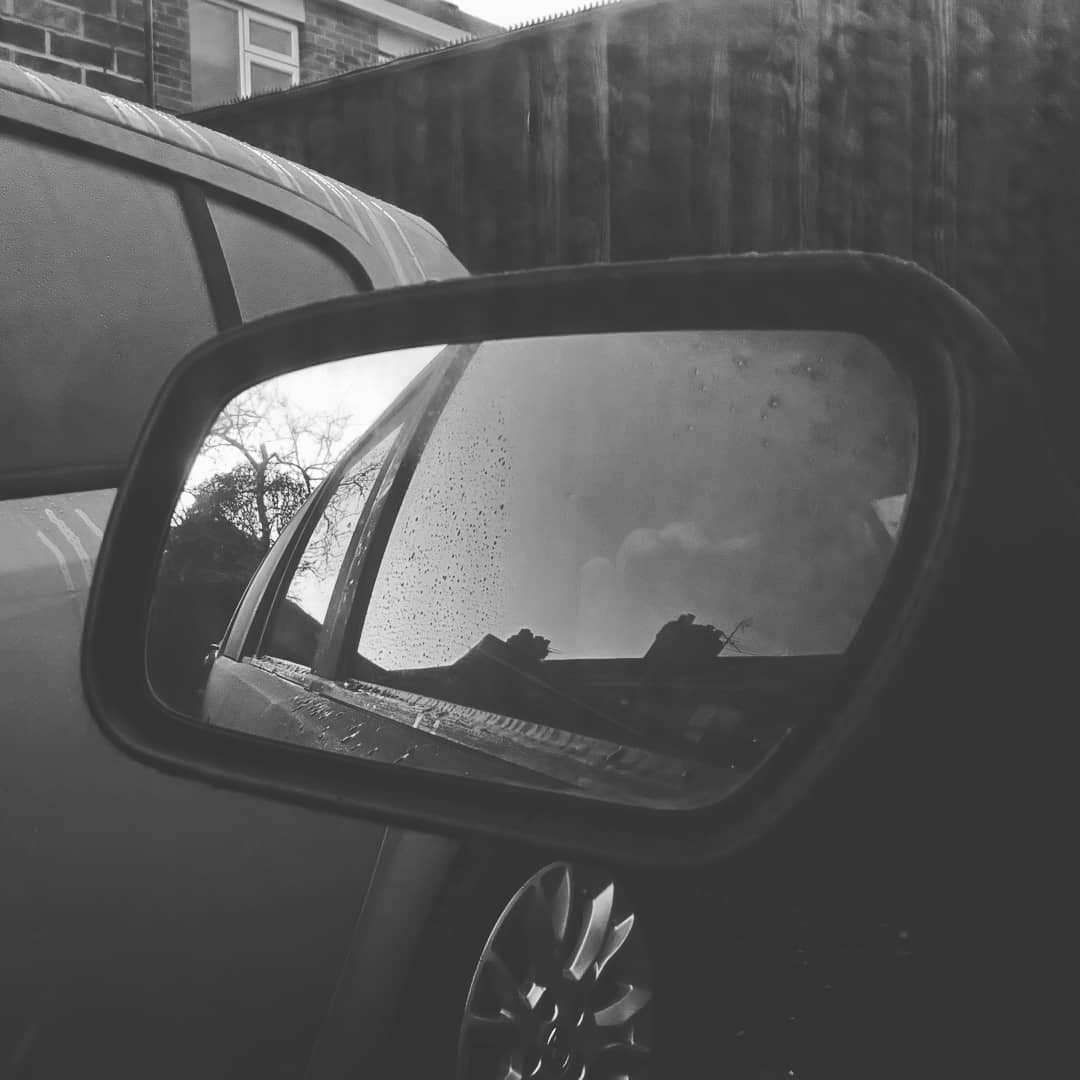Car Mirror Reflection Photography
