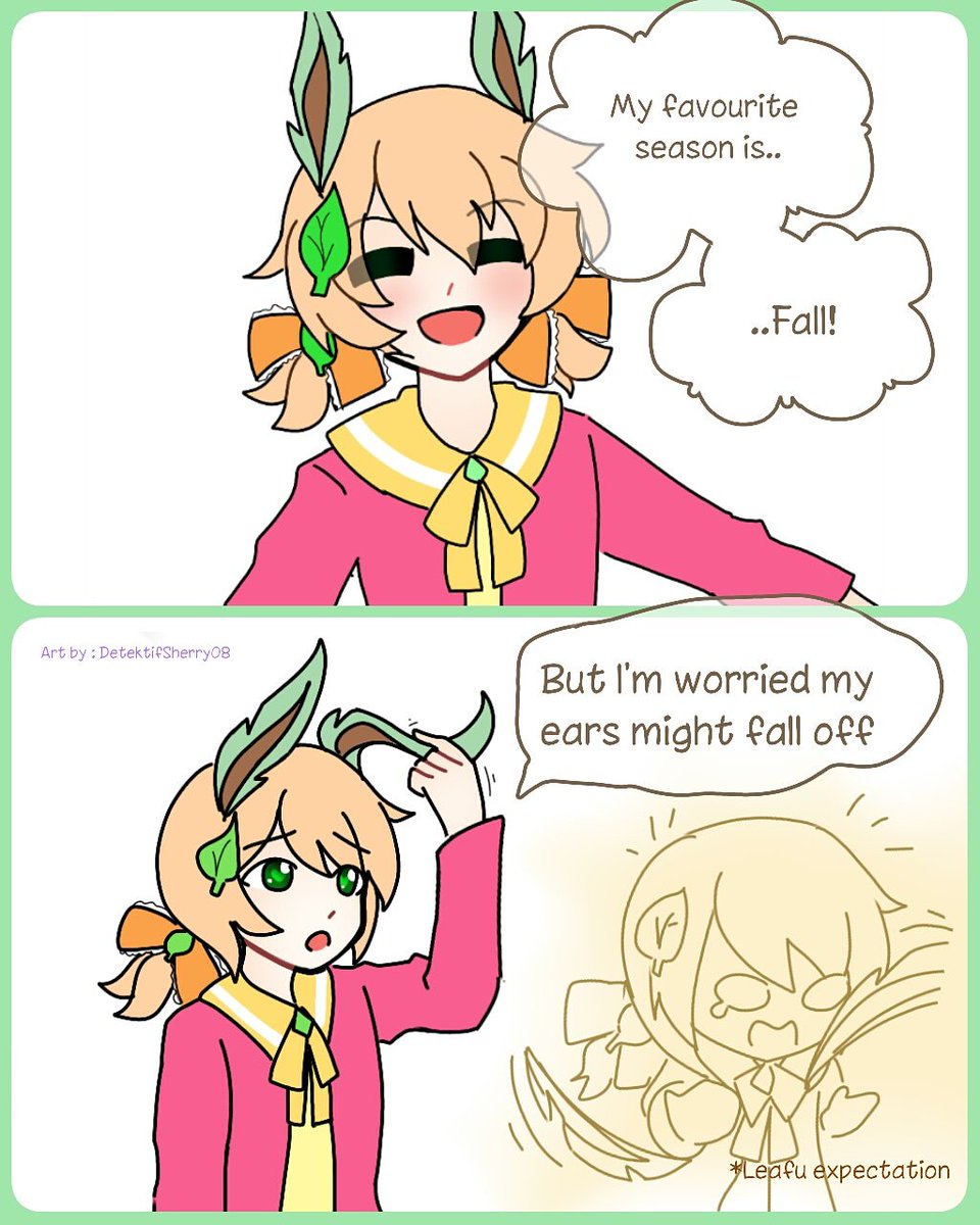 「And.. I draw another one She is NPC in gacha Life, Leafu UwU」Retayu 🍓 ...