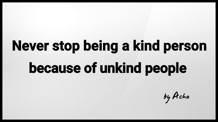 Unkind Person