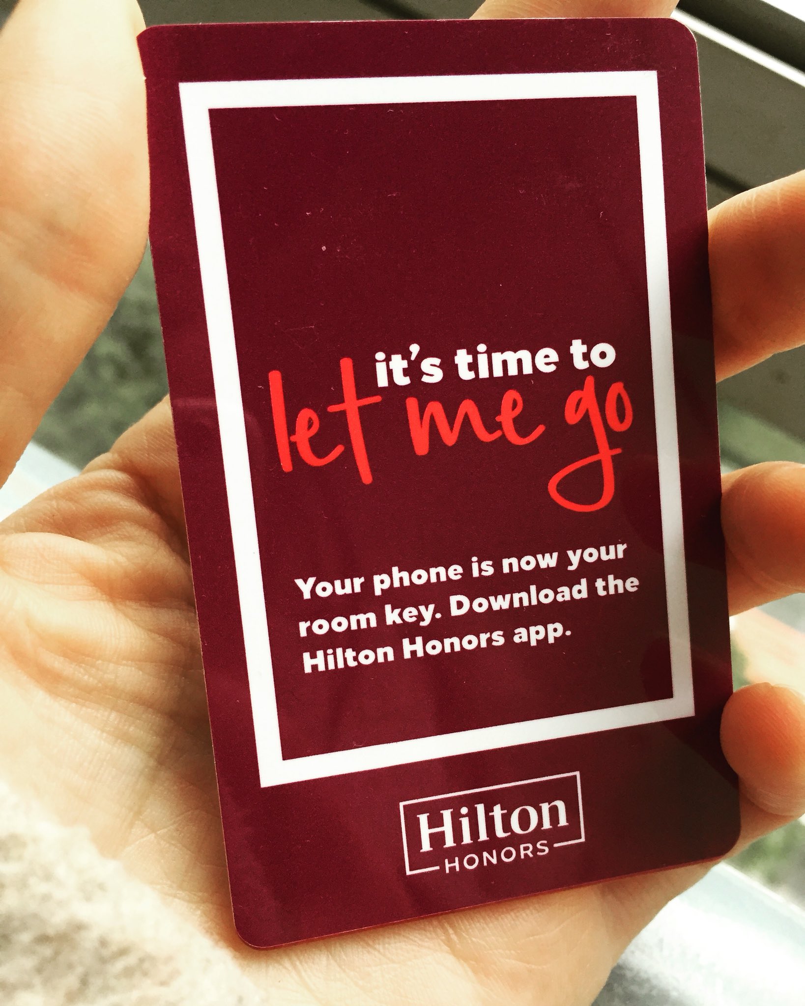 Hilton Digital Key Card