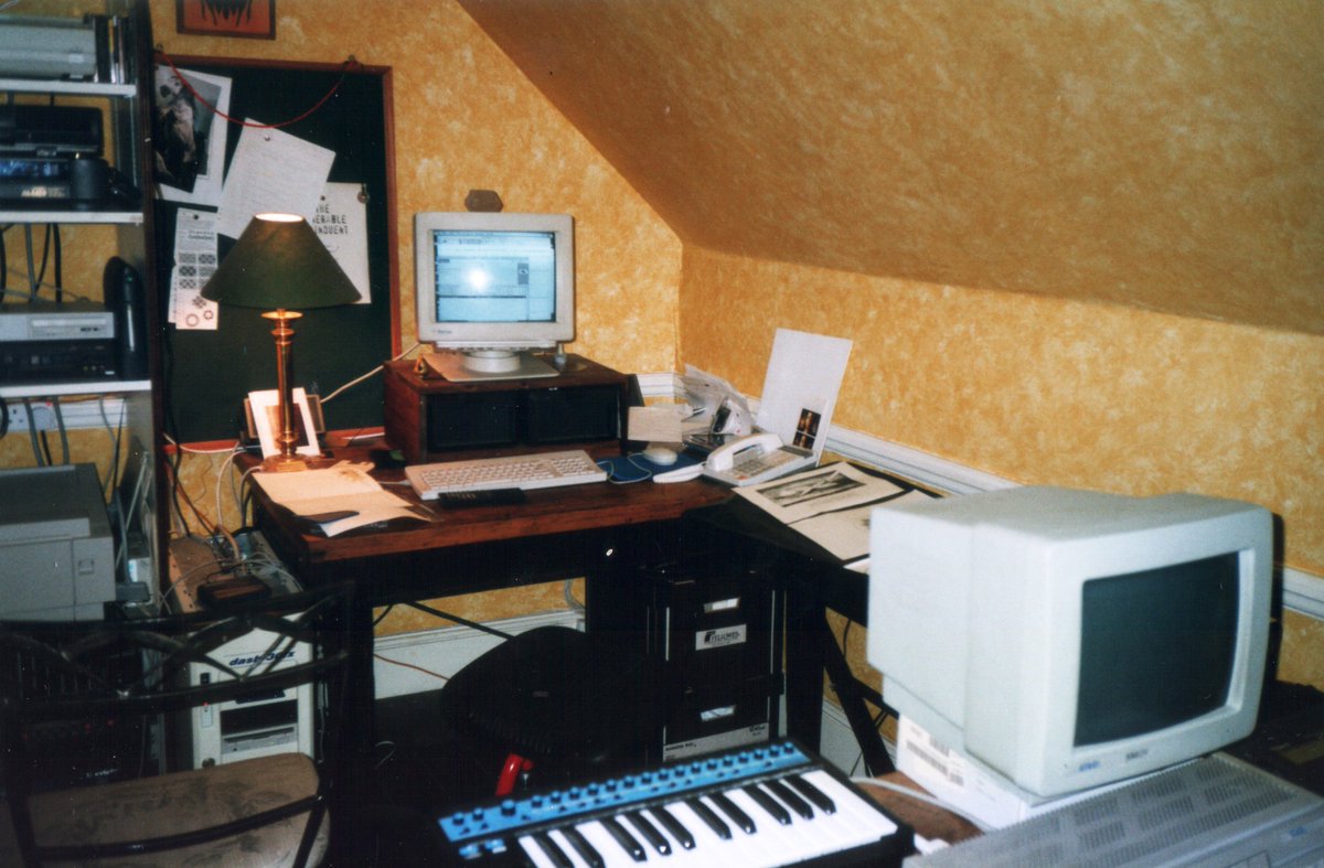 Scanner shared a couple of pics of Coil's studio in the 1990s. : r/Coil