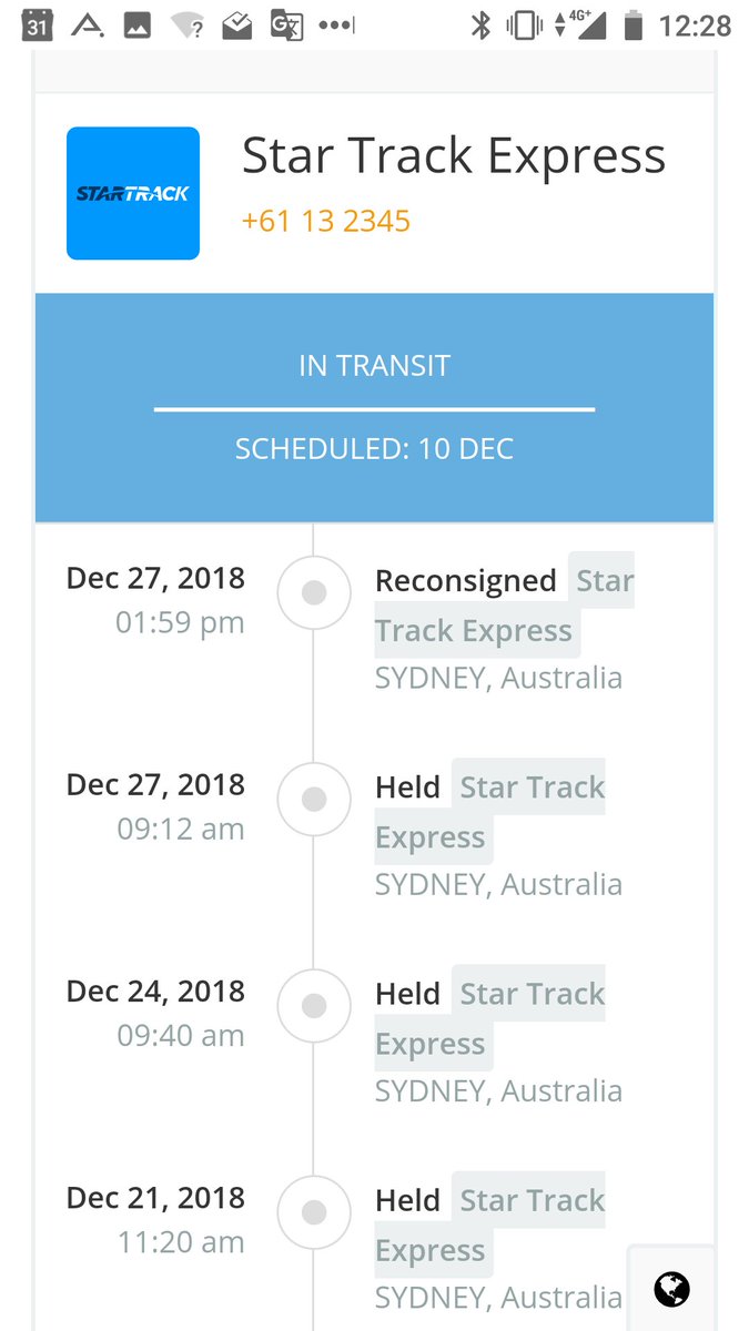 StarTrack on Twitter: "Hi again Aleksandr, I've just had a look in the system and it appears ...