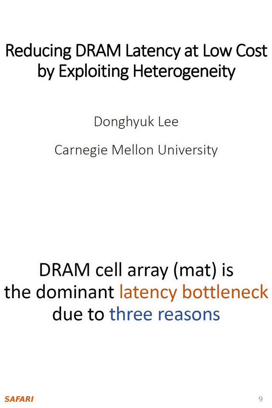 OGAWA, Tadashi on Twitter: "=> "Reducing DRAM Latency at Low Cost by Exploiting Heterogeneity ...
