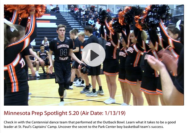 Minnesota Prep Spotlight on Twitter: "Minnesota Prep Spotlight show is ...