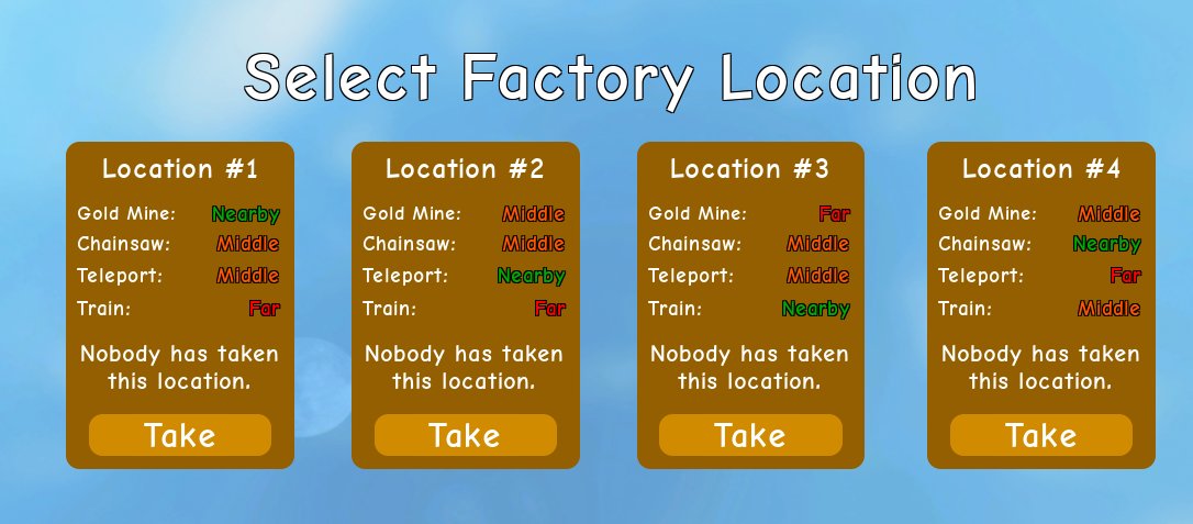 Fros Studio on Twitter: "You can now choose a location. Unless taken. (factory locations aren't ...