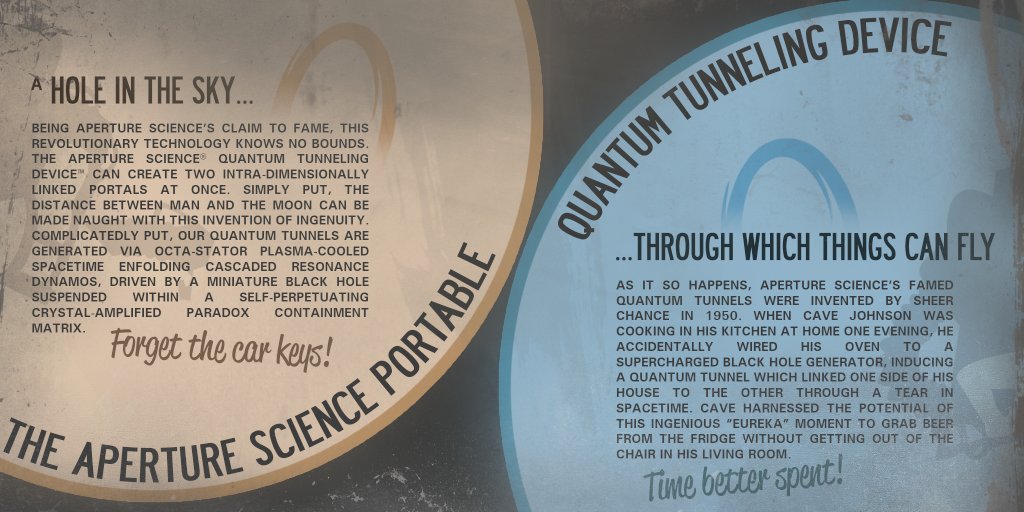 Portal 2: Desolation on Twitter: "Once, the Portable Quantum Tunneling Device was cutting edge ...