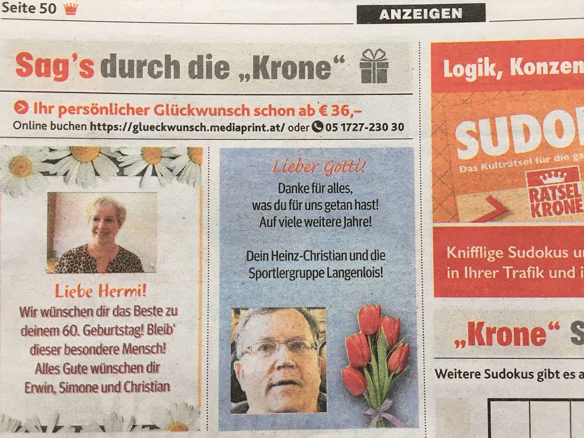Sag's durch die Krone! : r/Austria