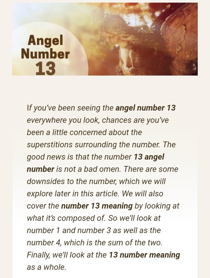 Number 13 Angel Number