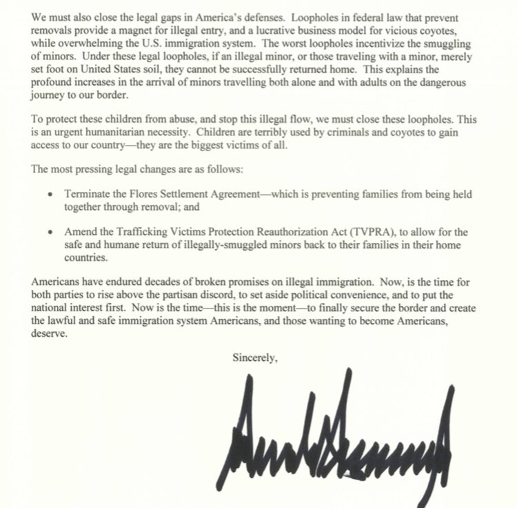NEWS -- THE PRESIDENT has sent a letter to members of congress of both ...