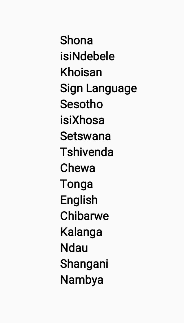 Zimbabwe Language
