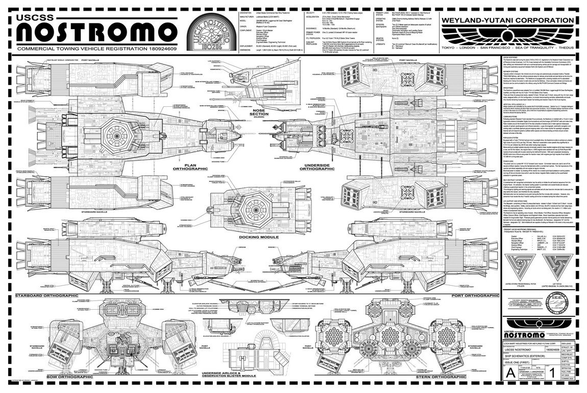 Nostromo Ship Layout