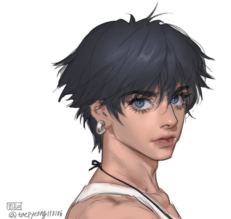 「블루 」|Jida Jのイラスト