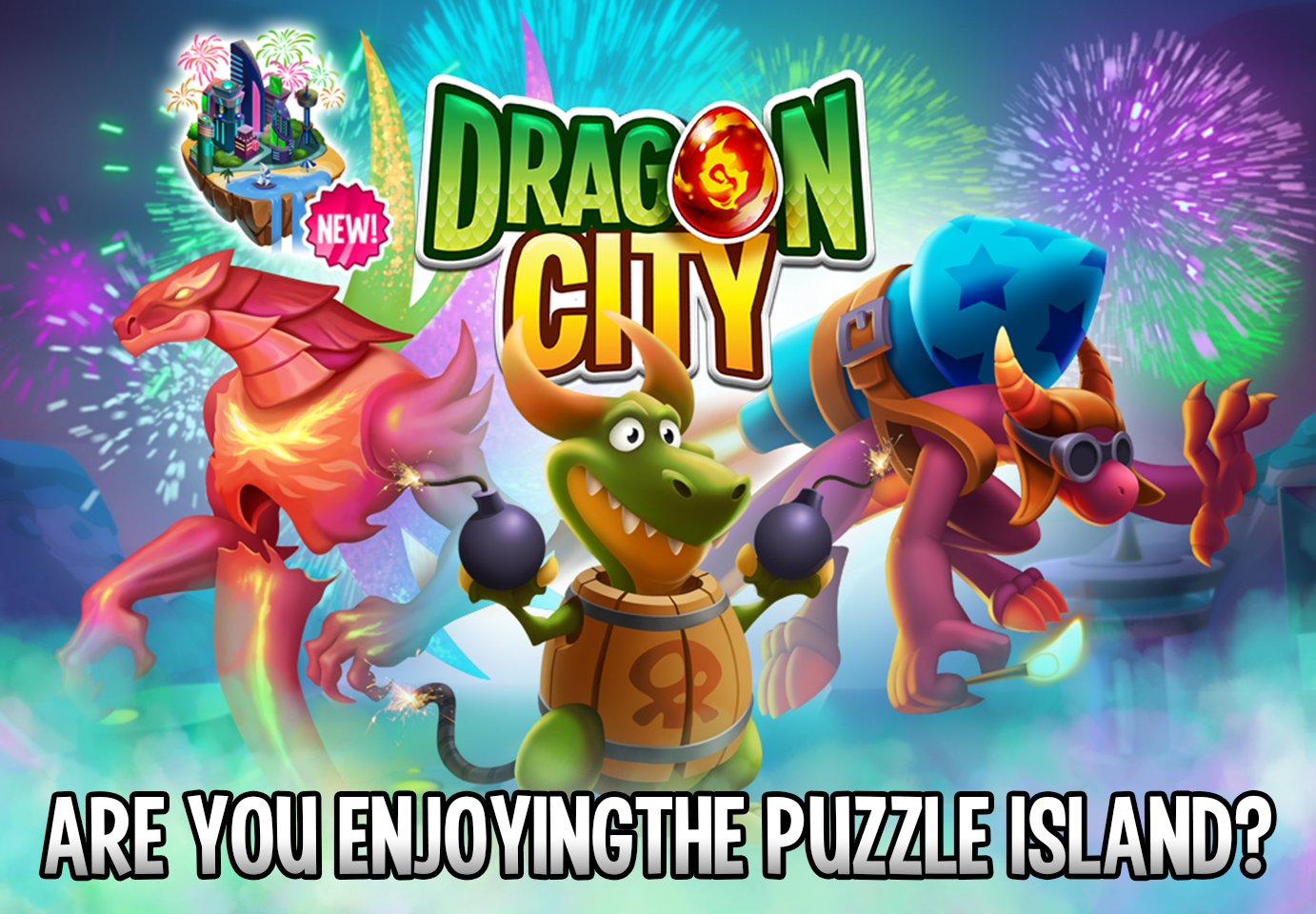 DragonCity on Twitter: "Just a few days left in our 🎆Puzzle Island!🎆 ...