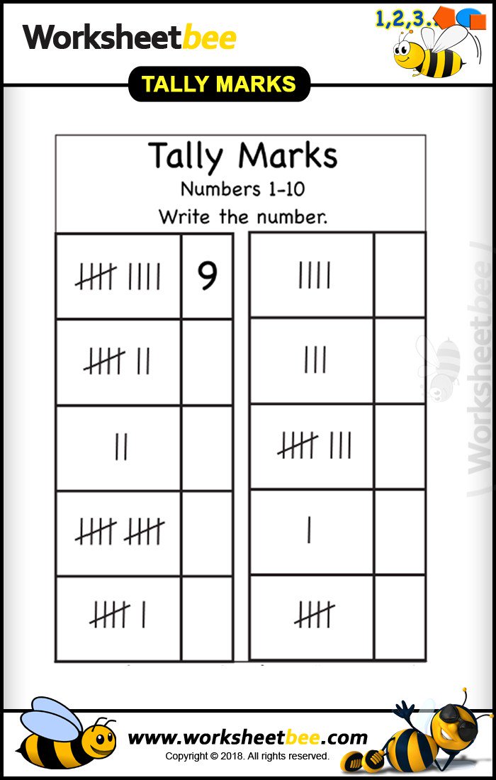 Tally Marks Worksheets Tally Marks Worksheets