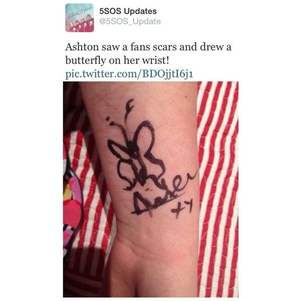 Ashton Irwin Drawing A Butterfly