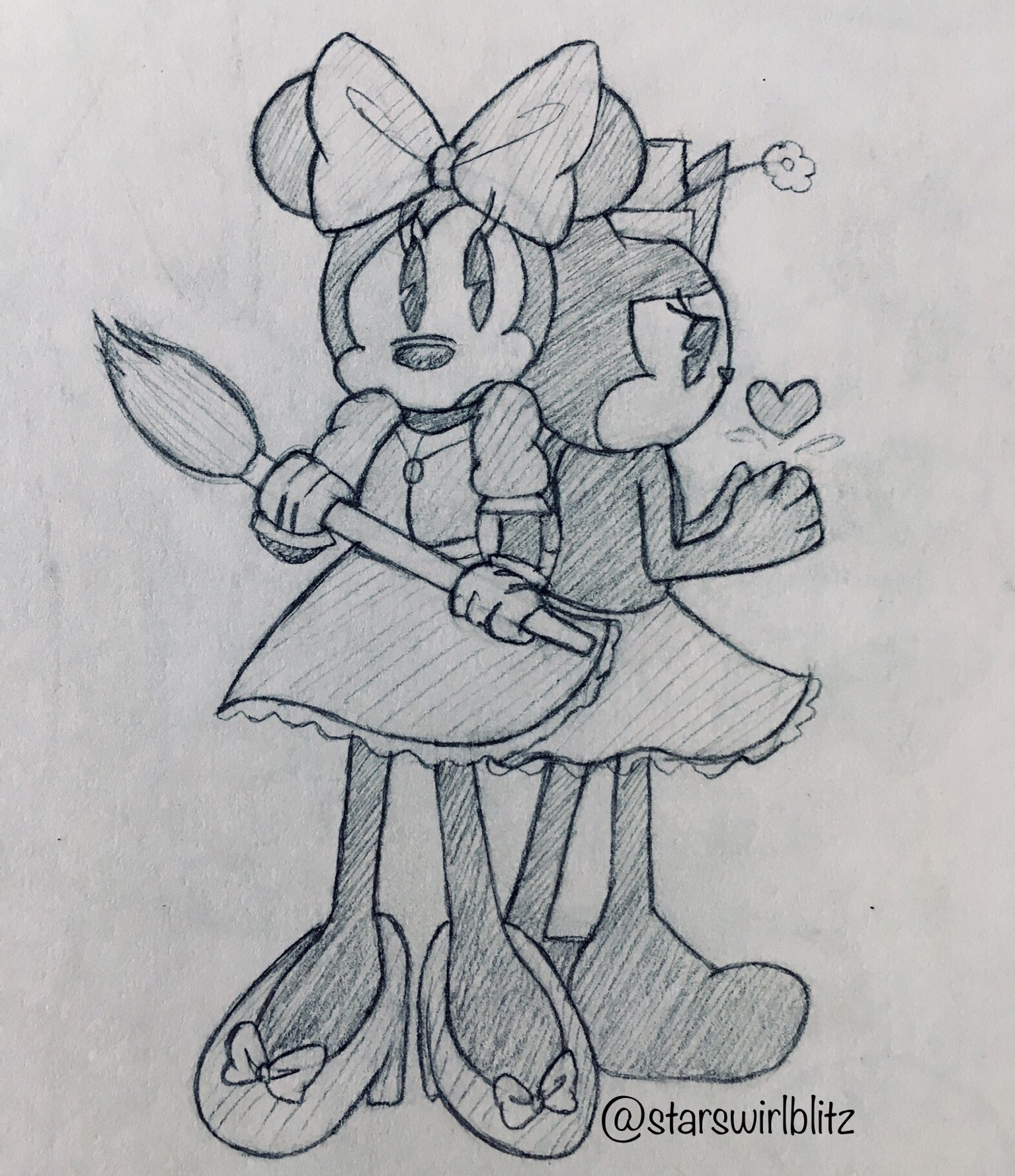 Oswald And Ortensia Mickey And Minnie