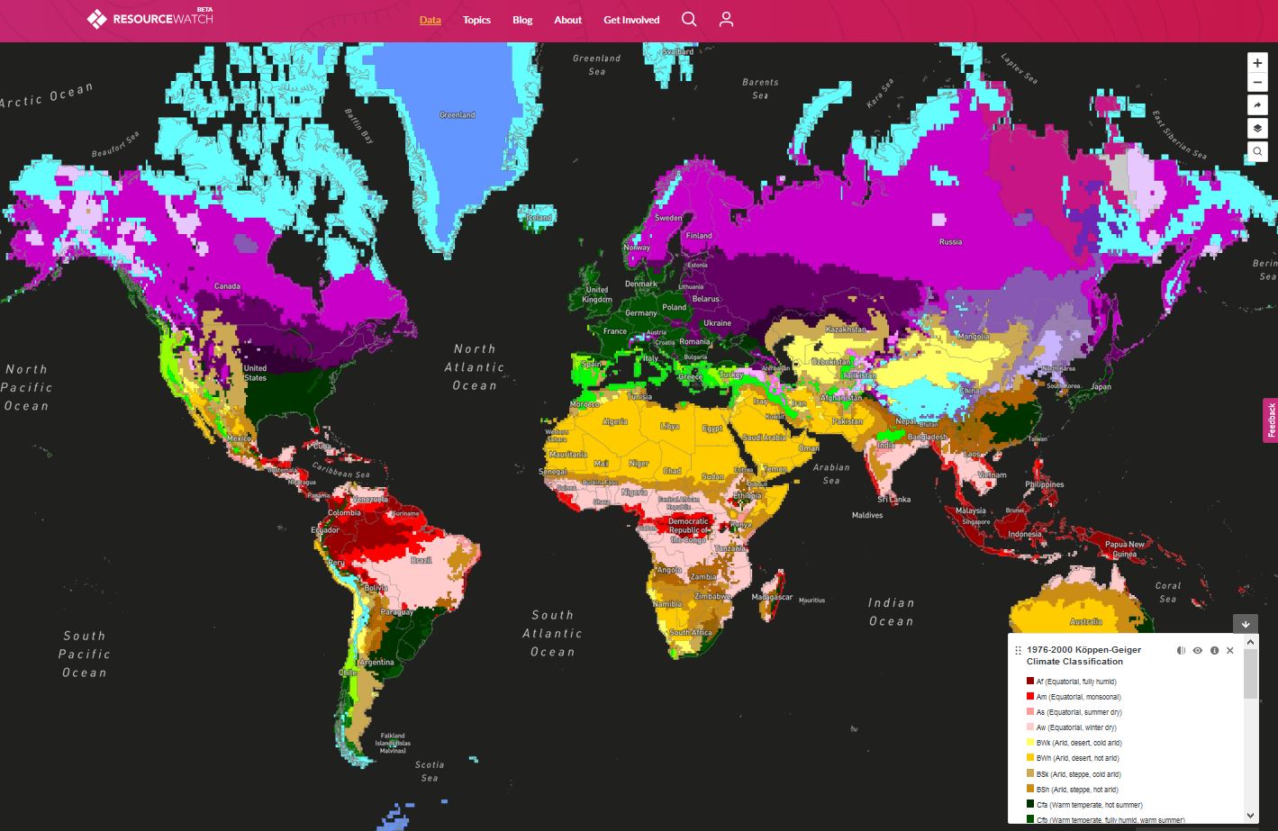 Koppen World Climate Map