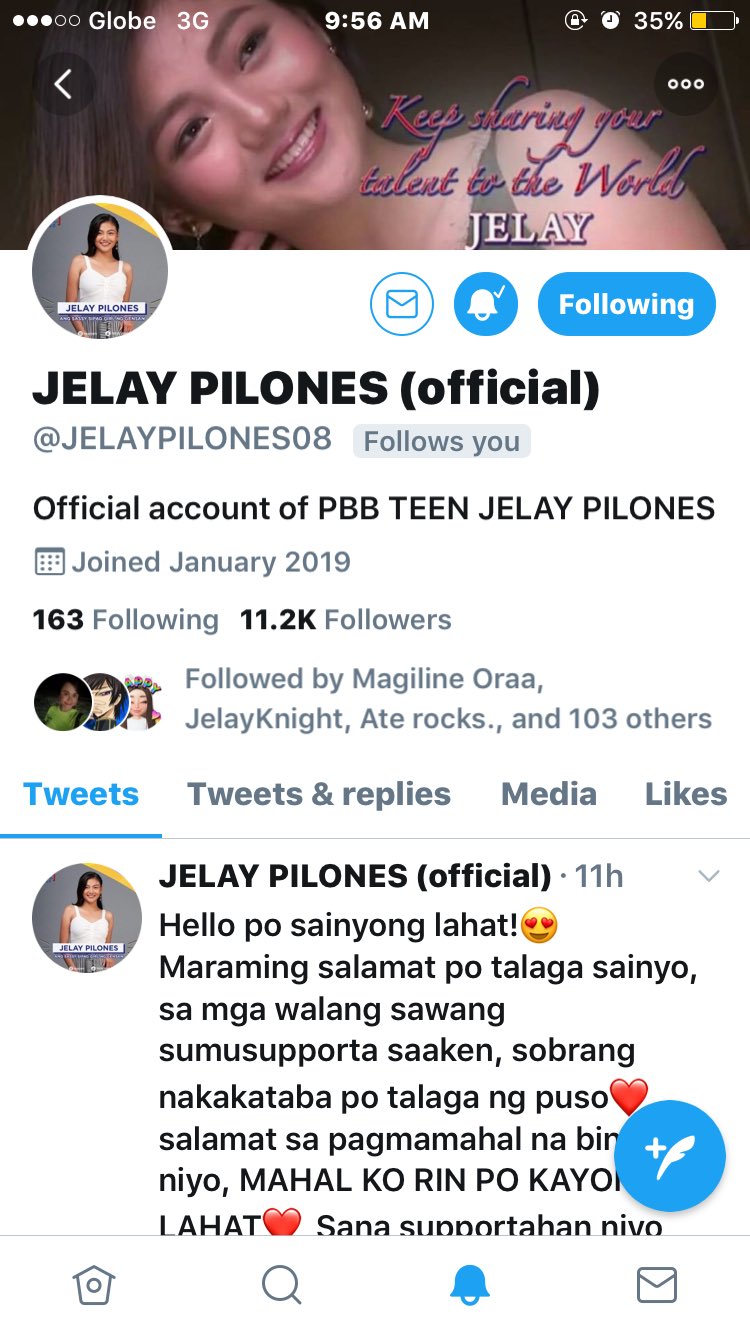 Jillian Pilones Fan Account on Twitter: "HALAAAAAAAAA IS THIS REAL? huhuhuhu followed na ko ni ...