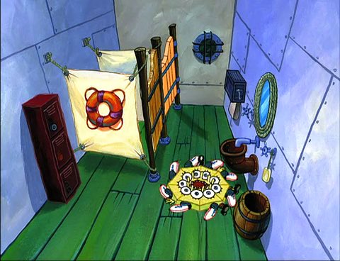 Always wanted to make an accurate ish floorplan of the Krusty Krab ...