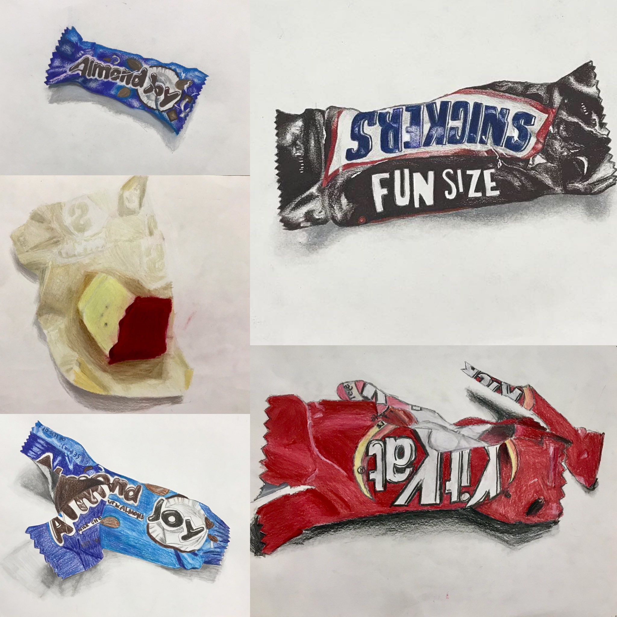 Candy Wrappers Drawings