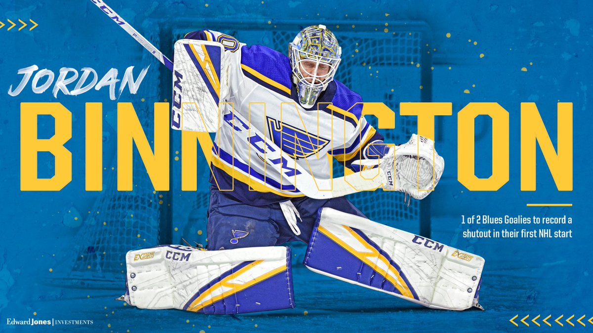 First start, first win, first shutout...is that a Jordan Binnington Hat ...