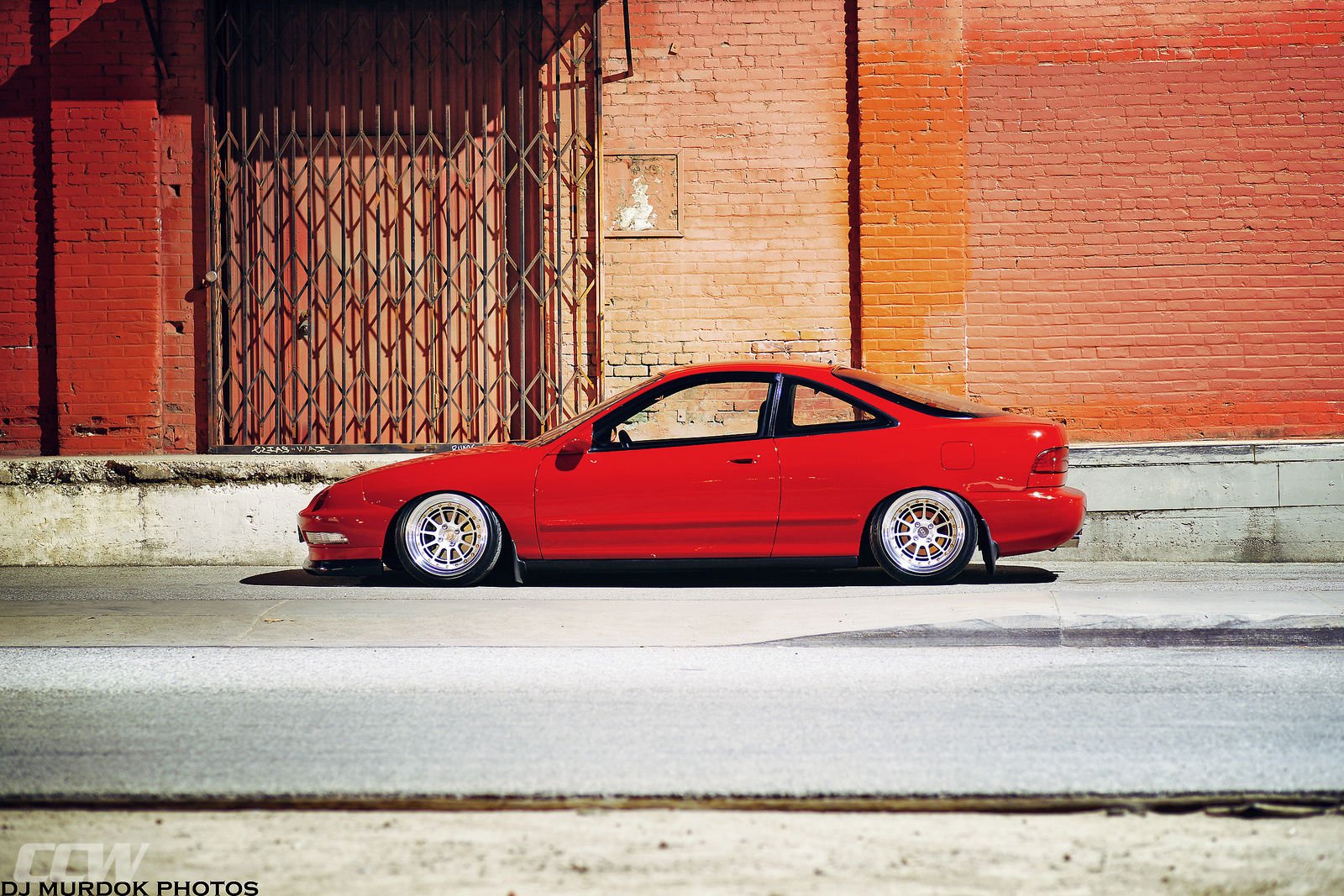 Acura Integra Slammed Red